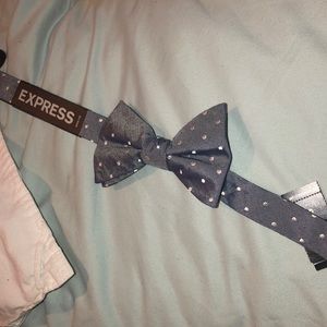 Express | Accessories | Express Mens Grayblue Polka Dot Bow Tie Nwt ...